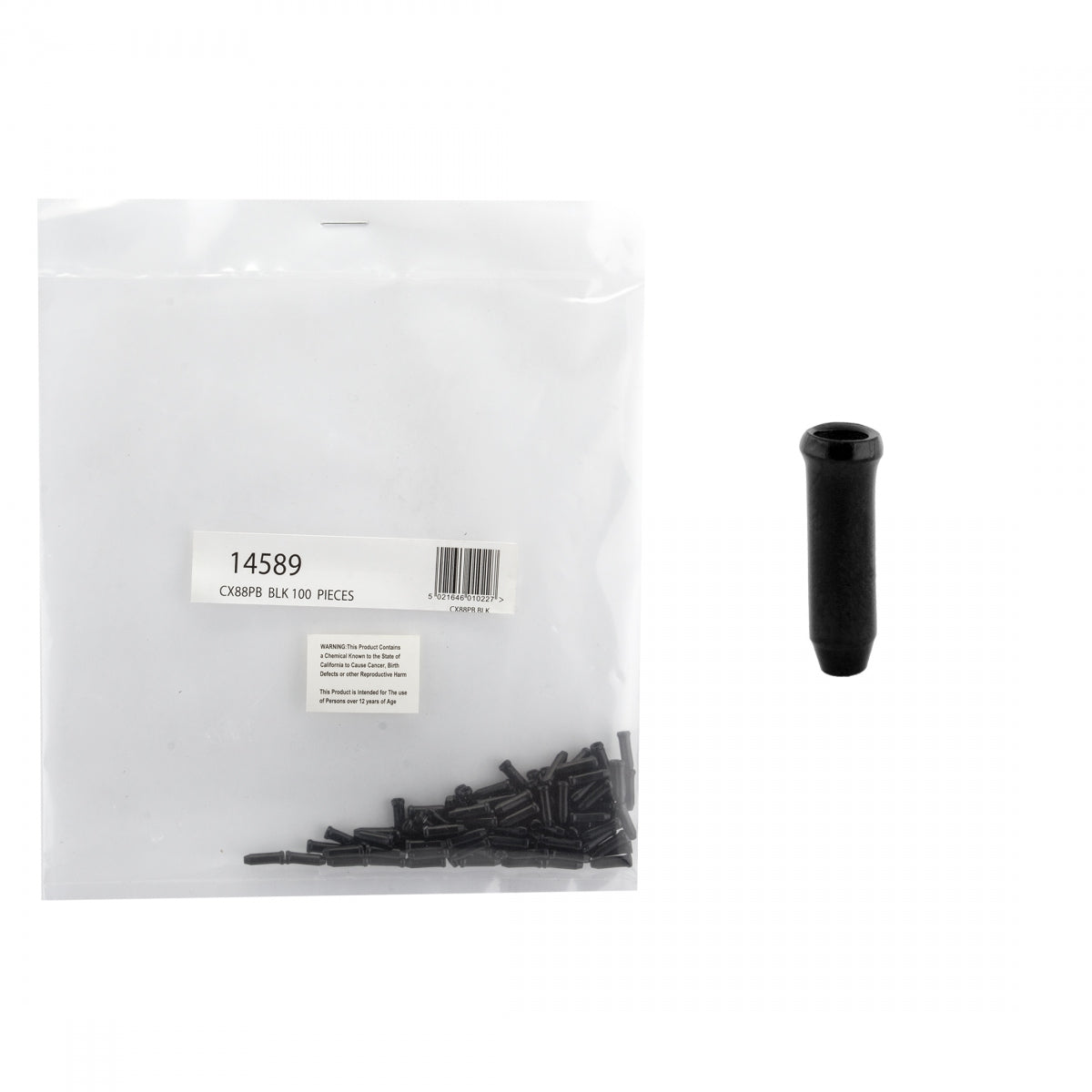 Clarks Cable Tip Clarks Alloy Black BGof100 Cable Tips - Black, Bottle ...