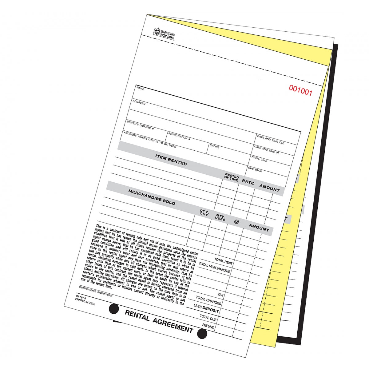 Walking Bird Publications Form Wb Rental Agreement PKof250 Rental ...