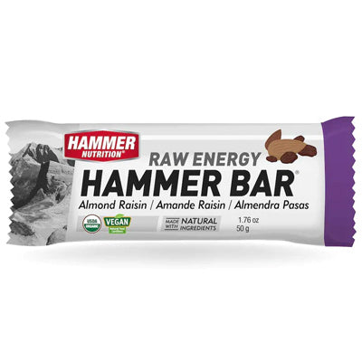 Hammer Bar Almond Raisin 50 Gram Bar 12/Box Hammer Bars Hammer Nutriti ...