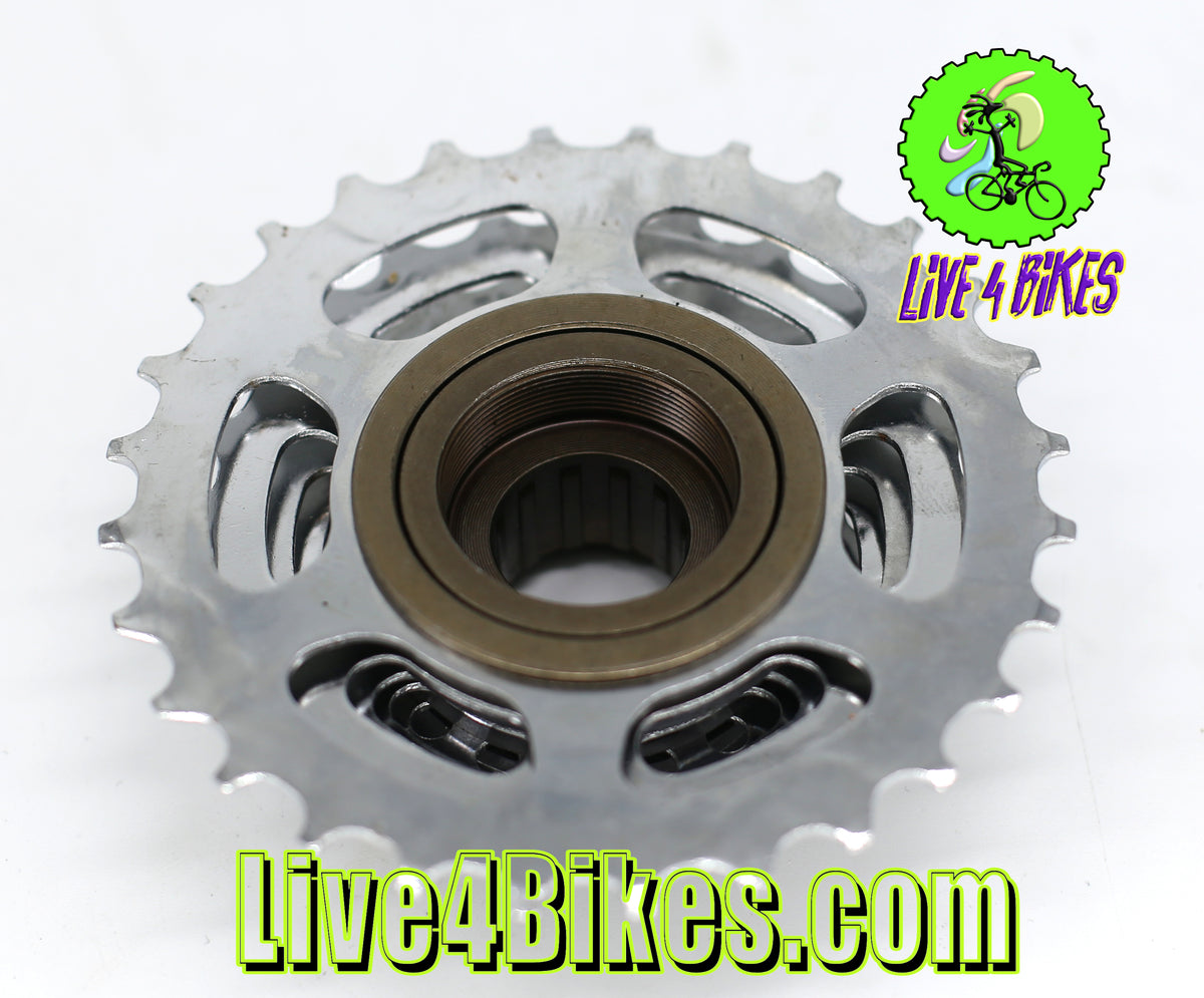 Monsoon 7 Speed Freewheel Chrome 13-28T -Live4Bikes – LIVE 4 BIKES