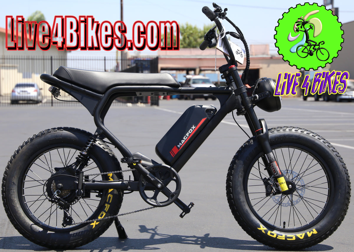MacFox X2 Black 750w ebike electric | Moped Motory Style Ebike – LIVE 4 ...